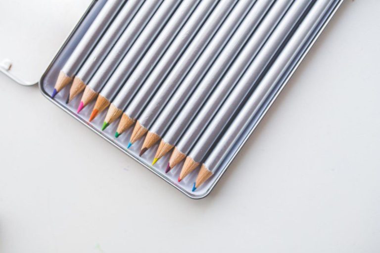 Colored Pencils in Box Royalty Free Photo