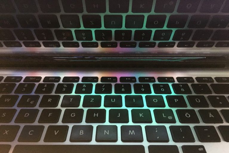 Macbook Keyboard Reflection Royalty Free Photo