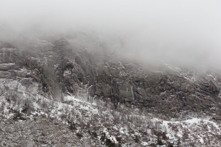 Snow Rock Cliffs Royalty Free Photo